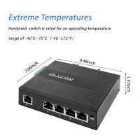 China Industrial 5 Port E-Mark Ethernet Switch Mini Compact Size Unmanaged Din Mount for sale