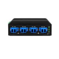 China D2*2B Industrial Fiber Bypass Switch with LC Connector Singlemode DC24V for Optical Protection for sale