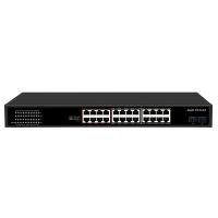 China 24 Port CCTV PoE Switch Gigabit Network SFP Optical Uplink Unmanaged 300W Budget for sale