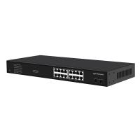 China 16 Port Gigabit PoE Switch 300W Budget Unmanaged VLAN 250M Distance SFP Fiber for sale
