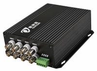 China 1550nm Fiber Optical Hd Video Converter With RS485 Data 8ch Port 1080p AHD CVI TVI 20km Bnc Extender for sale