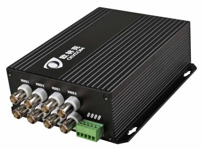 China 1550nm Fiber Optical Hd Video Converter With RS485 Data 8ch Port 1080p AHD CVI TVI 20km Bnc Extender for sale