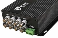 China 1550nm Fiber Optical Hd Video Converter With RS485 Data 8ch Port 1080p AHD CVI TVI 20km Bnc Extender for sale