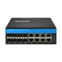China 8/12/16 Port Gigabit Industrial Fiber Switch 10/100 / 1000mbps Managed POE Switch for sale