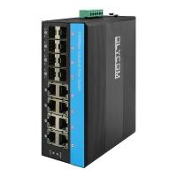 China 8/12/16 Port Gigabit Industrial Fiber Switch 10/100 / 1000mbps Managed POE Switch for sale