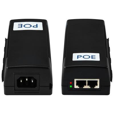 China 60W Gigabit PoE Injector 48V Output Mid-Span Commerical Desktop 15.4W/30W Compatible for sale