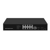 China 8 Port PoE Vlan Managed Gigabit Fiber Switch Realtek Chip 120W Budget AC Input for sale