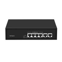 China 4 Port Fast Ethernet CCTV Poe Switch With 2 Copper Uplink 55W Power Budget AC Input for sale