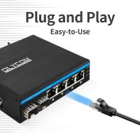 China Industrial Unmanaged POE Switch 4 Port 100Mbps SFP Fiber Network 15.4W/30W Standard for sale