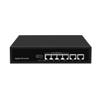 China 6 Port Ethernet Gigabit PoE Switch 250 Meter Extension VLAN 60W Power Budget for sale