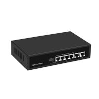 China 6 Port Ethernet Gigabit PoE Switch 250 Meter Extension VLAN 60W Power Budget for sale
