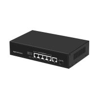 China 4 Port PoE Af/At Gigabit Fiber Switch With 1 SFP/Copper Uplink Commercial Grade 60W for sale