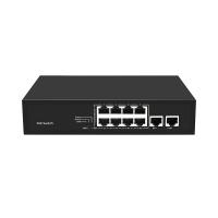 China 8 Port CCTV POE Switch Fast Ethernet With 2 Gigabit Copper Uplink PoE Af/At 120W Budget for sale