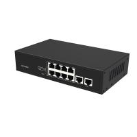 China 8 Port CCTV POE Switch Fast Ethernet With 2 Gigabit Copper Uplink PoE Af/At 120W Budget for sale