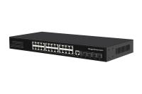 China 28 Port 10/100/1000Mbps Managed Ethernet CCTV POE Switch Support PoE Af/At With 4*10G SFP+ for sale
