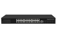 China 28 Port 10/100/1000Mbps Managed Ethernet CCTV POE Switch Support PoE Af/At With 4*10G SFP+ for sale