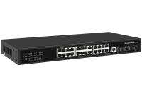 China 28 Port 10/100/1000Mbps Managed Ethernet CCTV POE Switch Support PoE Af/At With 4*10G SFP+ for sale