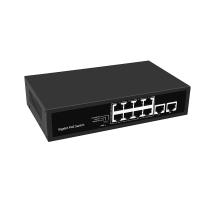China 8 Port Gigabit PoE Network Switch VLAN 250-Meter AI PoE 120W Budget Unmanaged for sale