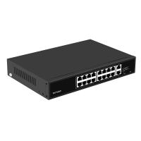 China 16 Port PoE Switch 10/100M Ethernet With 2 SFP/RJ45 Uplink For CCTV Cameras 300W Budget for sale
