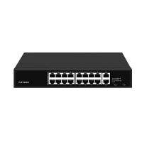 China 16 Port PoE Switch 10/100M Ethernet With 2 SFP/RJ45 Uplink For CCTV Cameras 300W Budget for sale