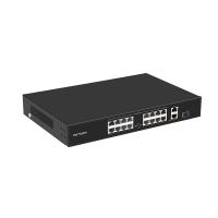 China 16 Port 250-Meter PoE Switch PoE Af/At 10/100M Support VLAN Mode 300W Budget for sale