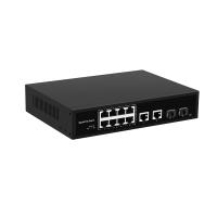 China 8 Port PoE Fiber Switch Gigabit Unmanaged 120W Budget 250-Meter PoE Extender for sale