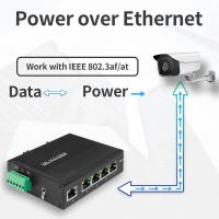 China Industrial Unmanaged Poe Switch 5 Port Gigabit Network 15.4W/30W Standard 120W Din Rail for sale