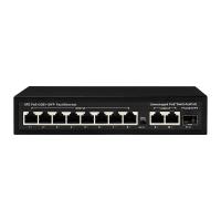 China 8 Port POE Switch with 120W Power and 250m Transmission for CCTV - Unmanaged Fiber Optic POE Switch for sale