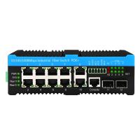 China Industrial Managed POE Switch 802.3bt 90W 2.5G Fiber Uplink 8 Port Gigabit Hardened Network for sale