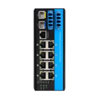 China 8 port optical fiber Switch managed industrial network switch witch D2*2B bypass for sale
