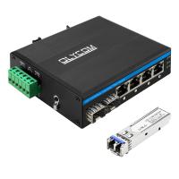 China 6-Port Industrial Network Switch With 2 100M/1G Fiber Unmanaged Rugged Gigabit Ethernet for sale