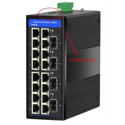 China 20 Port Gigabit Managed Switch Layer 2 Based 4 SFP Slots Support Ring ERPS Din Mounted for sale