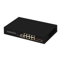 China 8 Port Gigabit Managed PoE Switch SFP Fiber Optic 120W Budget AC Input Realtek Chip for sale