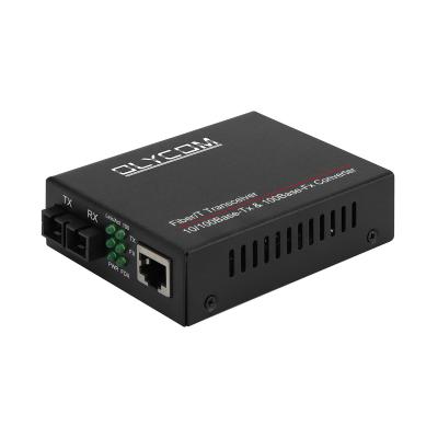 China 10/100mbps Optical Fiber Media Transceiver 1310nm Media Converter MM 2km for sale
