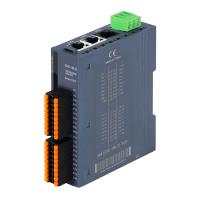 China 3 RJ45 Ports Modbus-TCP/IP PLC IO Module with 16DI+16DO and 24VDC Power Supply for Industrial Control for sale
