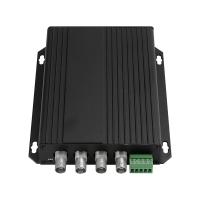 China CVI TVI Audio Video Digital Optical Converter 4 Port Industrial Monitoring Black for sale