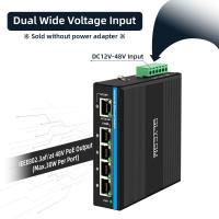 China Solar Powered Industrial PoE Switch 5-Port Gigabit Unmanaged with Built-in Voltage Booster for CCTV and Outdoor Networks for sale