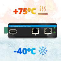 China Mini Din Rail Ethernet Switch 100/1000M Fiber 60W PoE Budget DC48V Unmanaged CE for sale