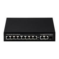 China 120W Unmanaged POE Switch 8 PoE 10/100/1000Mbps + 2 LAN 10/100/1000Mbps + 1SFP 100/1000M for sale
