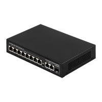 China 120W Unmanaged POE Switch 8 PoE 10/100/1000Mbps + 2 LAN 10/100/1000Mbps + 1SFP 100/1000M for sale