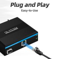 China Mini 2 Port 10/100mpbs Industrial Fiber Media Converter With 1RJ45+1SFP LC Ethernet Switch For Outdoor Use for sale