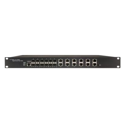 China 24 Port Gigabit L2 Managed Switch 12 rj45 12 sfp 1U Rack-mount Ethernet Switch OEM/ODM for sale