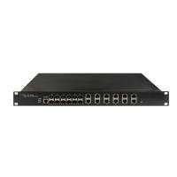 China 24 Port Gigabit L2 Managed Switch 12 rj45 12 sfp 1U Rack-mount Ethernet Switch OEM/ODM for sale