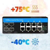 China Gigabit 12 Port Industrial PoE Ethernet Switch  IEEE 802.3af/at RJ45 DIN Rail Installation Switch for sale