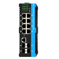 China 10G Fiber Industrial Managed PoE Switch Gigabit Ethernet 8 Port PoE 240W Realtek Chip for sale