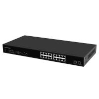 China 16 Port 2.5G Ethernet Switch With 10G Fiber Uplink Unmanaged Fanless AC Powered for sale