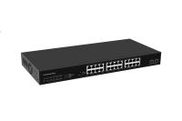 China 24 Port Network Switch 100M/1G/2.5G Ethernet 1G/2.5G/10G Fiber Unmanaged With FAN for sale