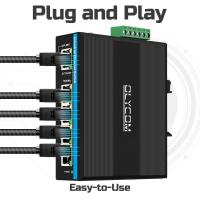 China 5 Port Gigabit Poe Switch E-Mark 10/100/1000mbps 30W/60W/90W Industrial PoE Extender for sale