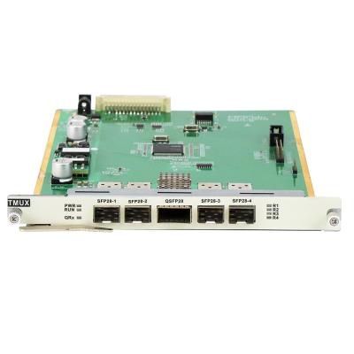 China 100G Optical TMUX Card 4×SFP28 Uplink to 1×QSFP28 Non-Coherent Multiplexing for sale