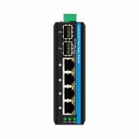 China Mini 6 Port Gigiabit Ethernet Switch Poe Switch Din Rail 2 Sfp+ 4 RJ45 DC48-52V Dual Power Input for sale